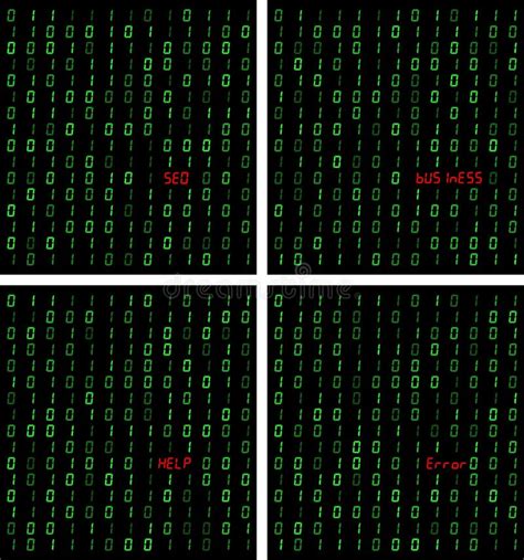 Stream Of Binary Code Computer 01 Background Design Digits On Screen