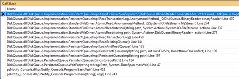 exception thrown diskqueue implementation truncatedstreamexception