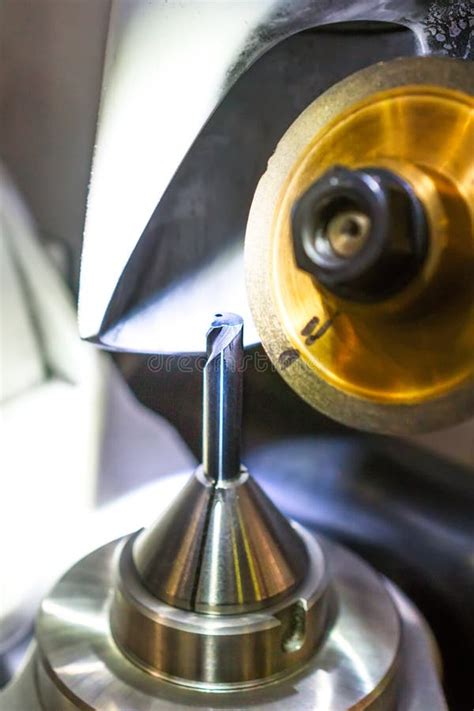 Cnc Machine Tool Grinding Stock Image Image Of Accuracy 74302769