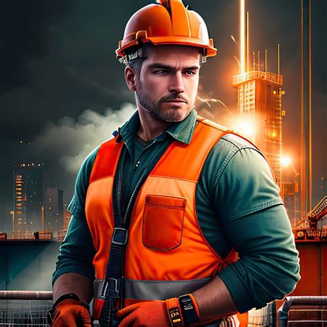 Premium Ai Image Construction Worker Industrial Laborer