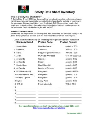 Fillable Online What Is The Purpose Of A Safety Data Sheet Fax Email Print Pdffiller