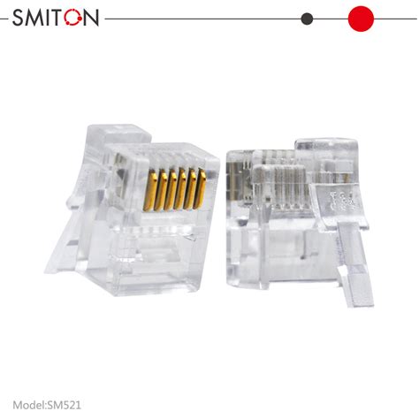 Left Position Rj12 Male Connector 6p6c Plug - Left Side Rj12 Modular ...