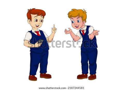 Vektor Stok Boy Doing Guessing Quiz Game Wearing Tanpa Royalti