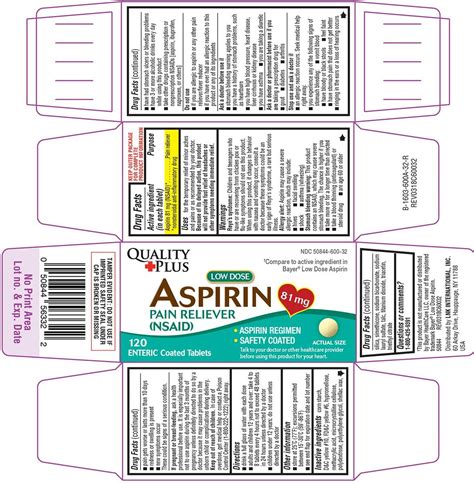 Pill Identifier Aspirin Low Dose Size Shape Imprints And Color