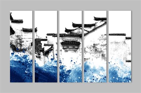 马头墙装饰画设计素材专辑 正版商业图库 汇图网 huitu
