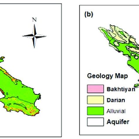 Slope Map A And Geological Map B Of The Study Site Download Scientific Diagram