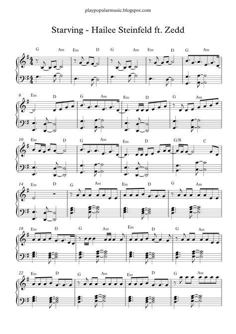 Play Popular Music Starving Hailee Steinfeld Ft Zedd