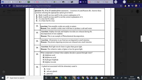 Question No 31 To 35 Consist Of Two Statements Assertion A And