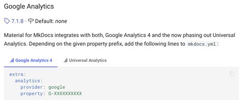 Support Migration To Google Analytics 4 GA4 Upgrade Mkdocs Material