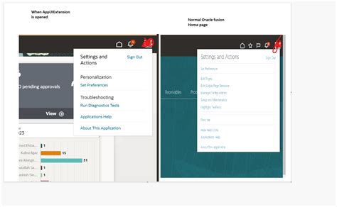 Oracle Fusion Setting And Actions Menu Does Not Show All Options While Accessing