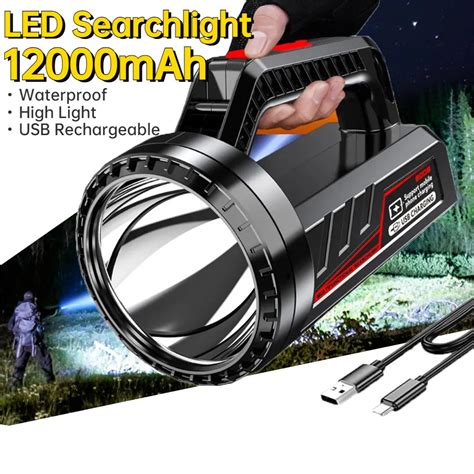 Holofote LED De Alta Luz Tocha De Longo Alcance Luz De Trabalho