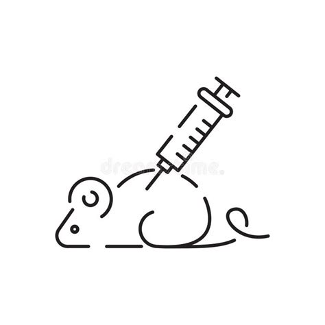 Genetic Engineering Vector Line Icon Genetics Lab Research Stock