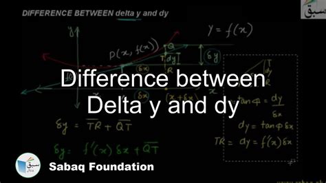 Difference Between Delta Y And Dy Math Lecture Sabaq Pk YouTube