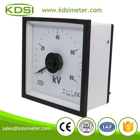 Square Type Marine Meter Be 96w Ac80kv 66 0 1kv Analog Panel Wide Angle Rectifier Voltmeter