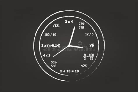 Mathematics Clock In Math Class Stock Vector Illustration Of Industry