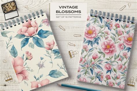 Vintage Blossoms By LuOtero TheHungryJPEG