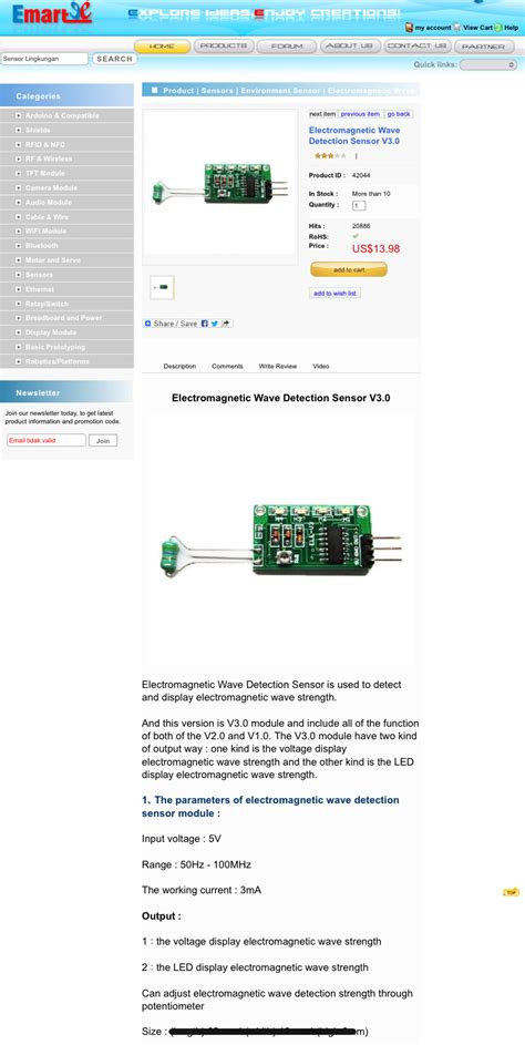 Electromagnetic Wave Detection Sensor Sensors Arduino Forum