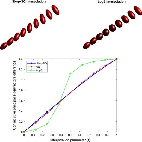 Pictures Show The Interpolation Between Two Anisotropic Tensors
