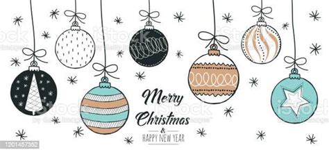 손으로 그린 크리스마스 장식의 집합입니다 장식 고립 된 요소 낙서 및 스케치 벡터 일러스트레이션 0명에 대한 스톡 벡터 아트 및 기타 이미지 Istock