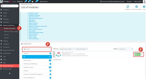 Prestashop 16x How To Manage Tm 360 View Module Template Monster