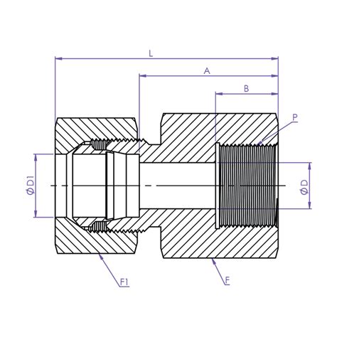 female connector bsp parallel metric parallel arcellor controls