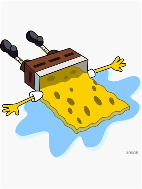 Sobbing Dried Spongebob Sticker For Sale By Andrw Redbubble