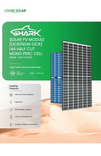 Loom Solar Panel 125 Watt 12 Volt Mono Perc 150 250 W At Rs 8500 In