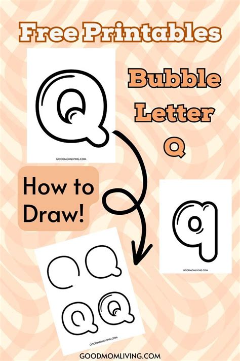 Printable Bubble Letter Q Bubble Letters Alphabet Bubble Letters