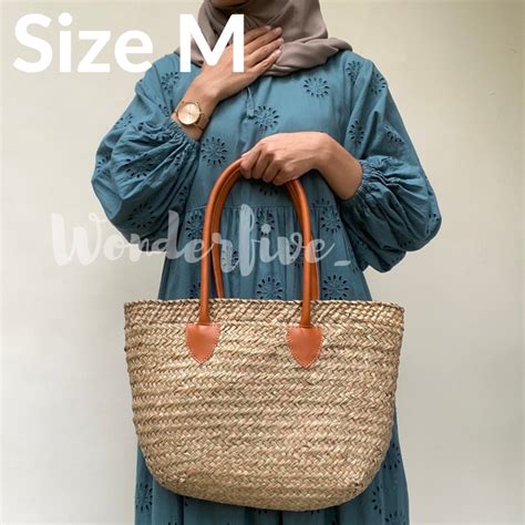 Jual Tas Anyaman Kerajinan Mendong Handle Kulit Oval Tas Pandan Tas Etnik Tas Bali