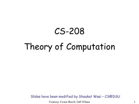 Theory Of Computation