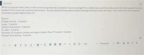 Solved Points Write A Program That Takes In The Numerical Chegg Com