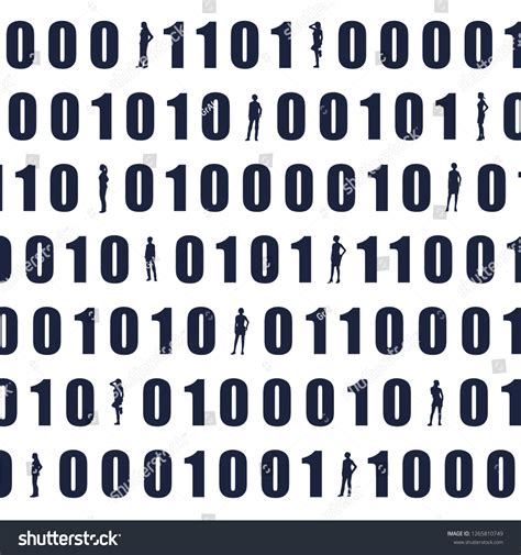 Binary Code Background Silhouettes Women Algorithm Stock Illustration 1265810749 Shutterstock