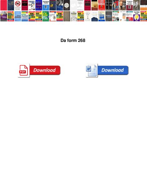 Fillable Online Da Form 268 Pdf Da Form 268 Pdf Fax Email Print