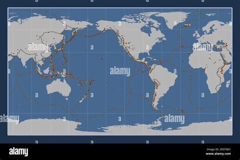 Shape Of The Juan De Fuca Tectonic Plate On The Solid Contour Map In The Patterson Cylindrical