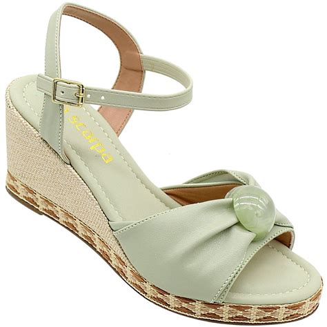 Sandália Via Scarpa Anabela Espadrilhe Feminina Decker