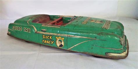 Sold Price Vintage Marx Tin Toy Dick Tracy Large Squad Car Invalid