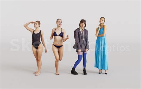 Free Sketchup Women Character Models Download