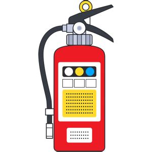 消火器 無料イラストかわいいフリー素材集 ねこ画伯コハクちゃん