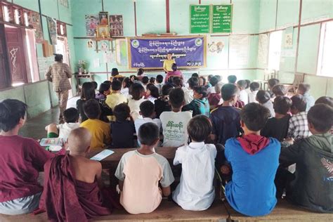 ငါန်းဇွန်မြို့ အမှတ် ၁ အ မ က၌ ကလေးအလုပ်သမားပပျောက်ရေး အသိပညာပေးဟောပြောပ