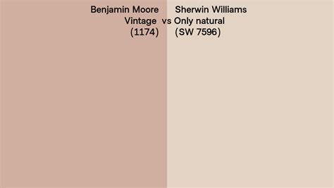 Benjamin Moore Vintage 1174 Vs Sherwin Williams Only Natural Sw 7596