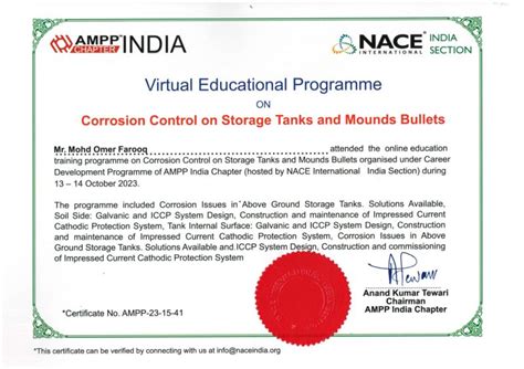 Mohd Omer Farooq On Linkedin Im Delighted To Have The Opportunity To Attend Corrosion Control On
