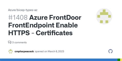 Azure Frontdoor Frontendpoint Enable Https Certificates Issue
