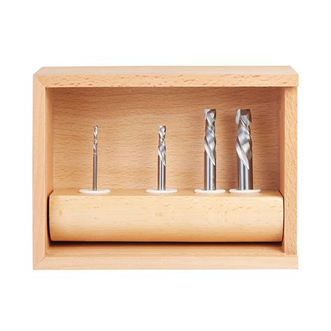 Ams 182 4 Piece Solid Carbide Compression Spiral Cnc Router Bit Collection