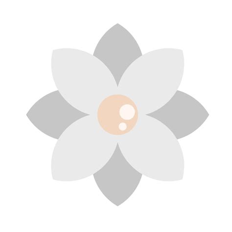 Ilustração Em Vetor Flor Branca Vetor Premium