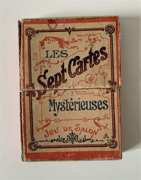 Ancien jeu de cartes divinatoires Les 7 Sept cartes mystérieuses ebroc