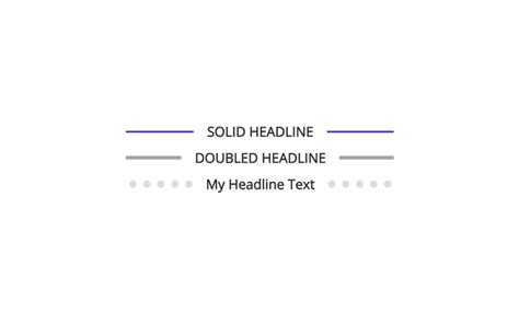 Lines Before And After Headline Text