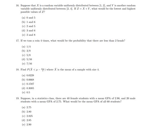 solved 16 suppose that x is a random variable uniformly