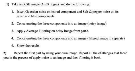 Take An RGB Image Lab And Do The Chegg