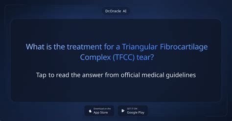 What Is The Treatment For A Triangular Fibrocartilage Complex Tfcc Tear