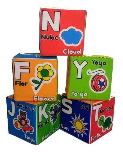 Juego Didacticos Cubos Del Abecedario En Espuma Para Bebes Cuotas